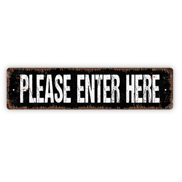 Enter Here Sign - Etsy