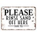 Please Rinse Sand off Here Sign | Beach Pool Outdoor Shower Decor ...