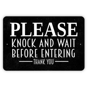 Please Knock and Wait Sign - Etsy