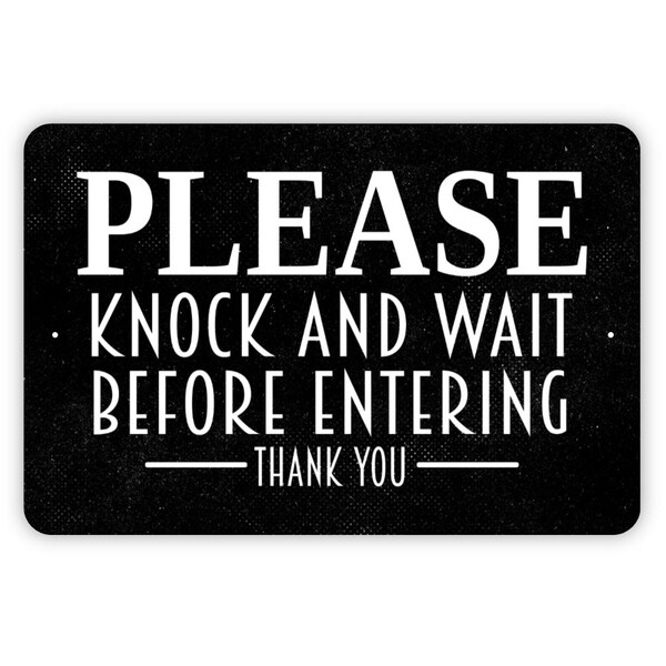 Please Knock Sign - Etsy