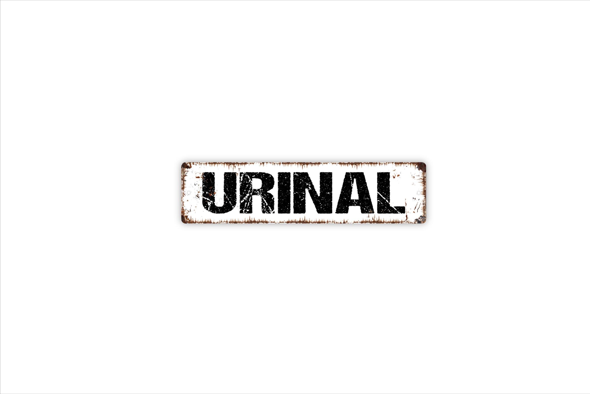 Urinal Sign | Funny Bathroom Wall Decor | Metal Sign for Restrooms ...
