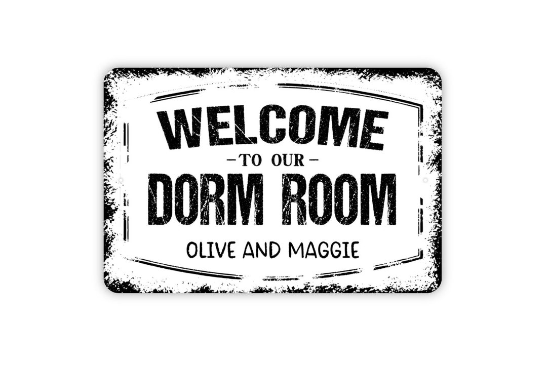 Personalized Welcome to Our Dorm Room Sign - Custom Dormitory Roommates ...