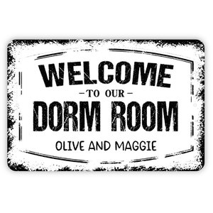 Personalized Welcome to Our Dorm Room Sign - Custom Dormitory Roommates ...