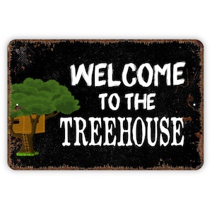 Welcome to the Treehouse Sign - Kids Indoor or Outdoor Wall Art - Etsy