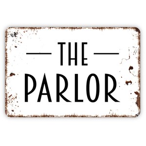 The Parlor Sign - Metal Wall Art - Indoor or Outdoor - Etsy