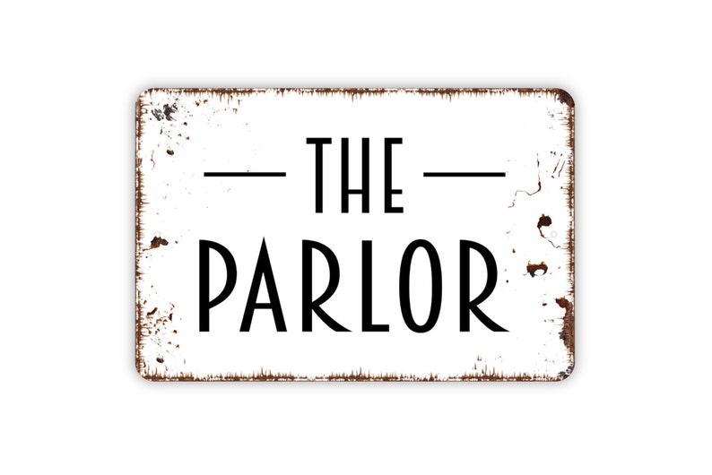 The Parlor Sign Metal Wall Art Indoor or Outdoor - Etsy