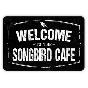Welcome to Our Songbird Cafe Sign - Bird Watching Area Bird Feeders ...