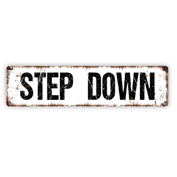 Step Down Sign - Etsy
