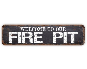 Fire Pit Metal Sign | Etsy