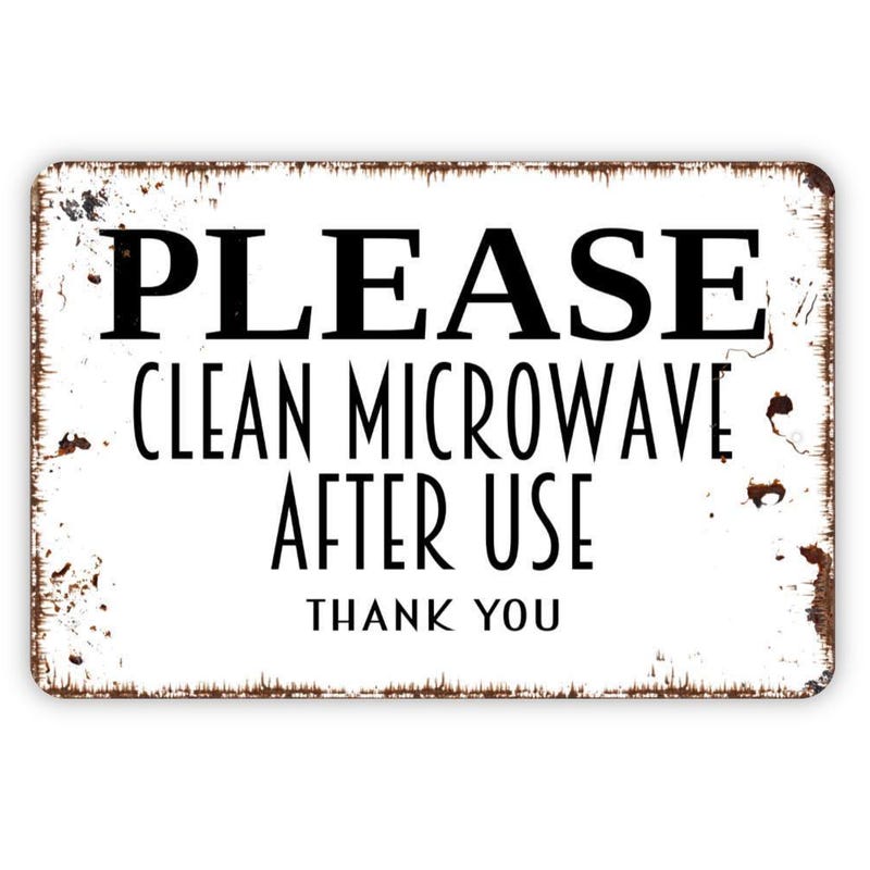 Keep Microwave Clean Signs - Etsy