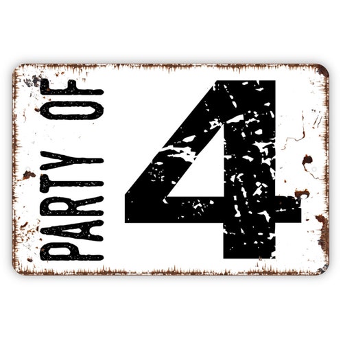 Family Party of Sign Rustic Farmhouse Personalized Number Sign - Etsy