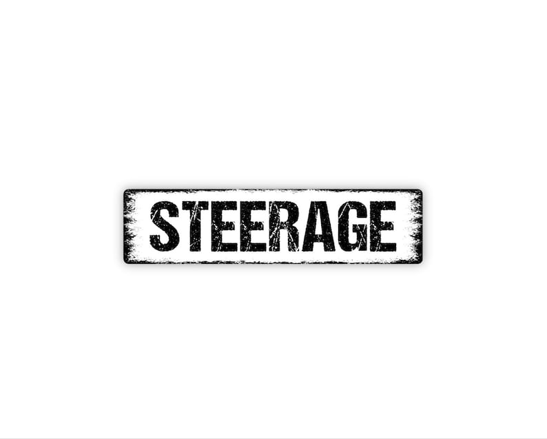 Steerage Sign Nautical Wall Decor Vintage Ship Sign Coastal Boat Decor ...