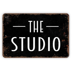 The Studio Sign - Metal Sign, Custom Farmhouse Kitchen Wall Metal Sign ...