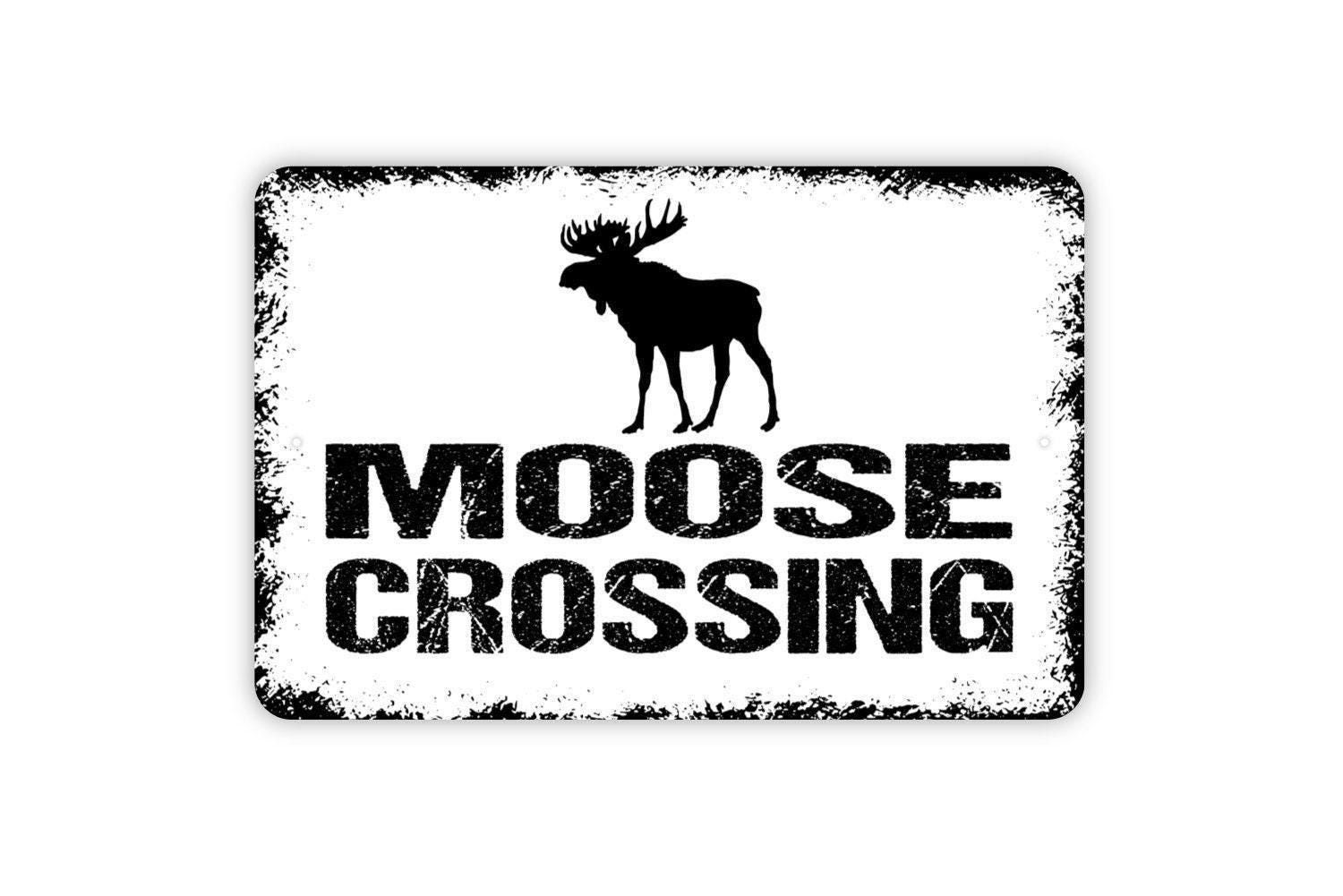 Moose Crossing Sign - Metal Wall Art - Indoor or Outdoor - Etsy