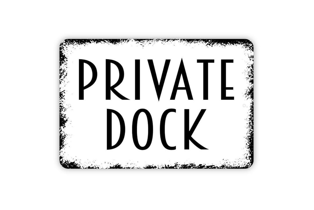 Private Dock Sign - Lake House Boat Dock Wall Decor - Waterfront ...