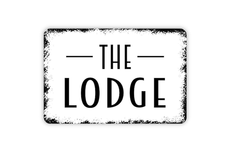 The Lodge Sign – Rustic Cabin Lake House Wall Decor – Country Mountain ...