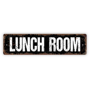 Lunch Room Sign - Cafeteria School Office Food Eat Rustic Custom Metal ...