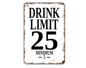 Drink Limit Sign | Etsy