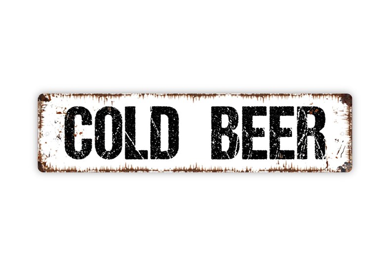 Cold Beer Sign Pub Bar Saloon Tavern Man Cave Rustic Metal - Etsy