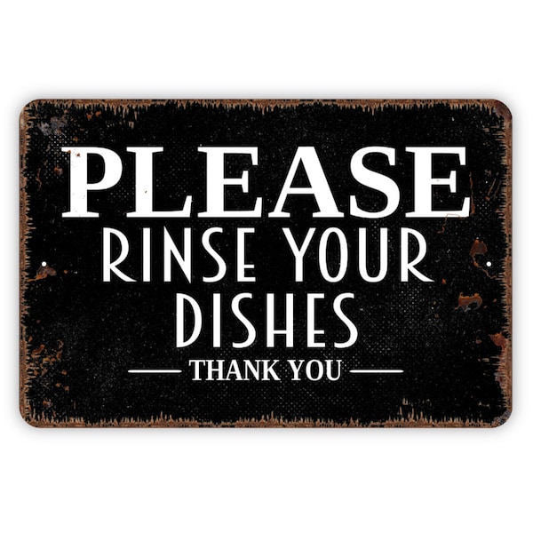 Wash Dishes Sign - Etsy