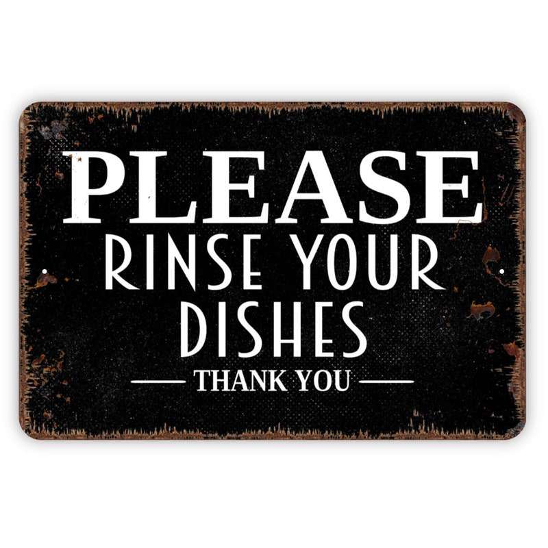Wash Dishes Sign - Etsy