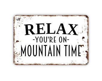 Mountain Time Sign | Etsy