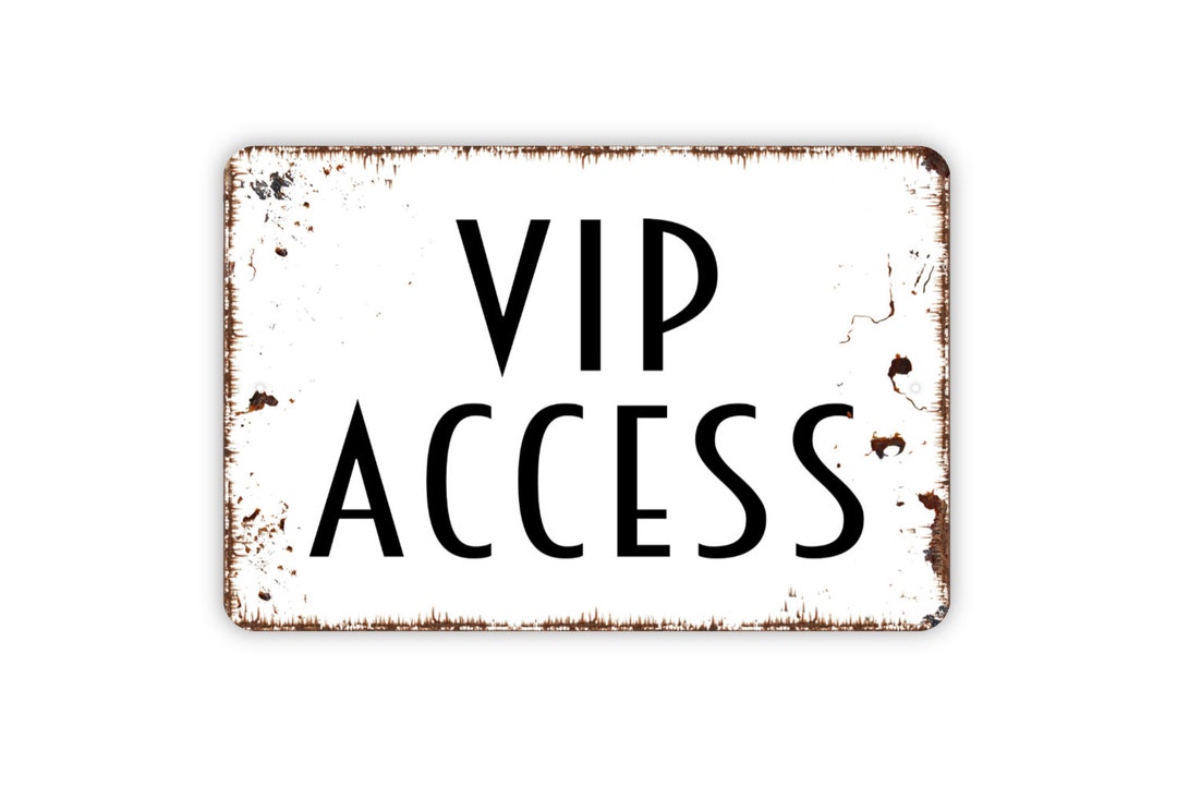 VIP Access Sign, Metal Sign, Farmhouse Contemporary Modern Wall Metal ...