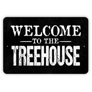 Welcome to the Treehouse Sign - Kids Metal Indoor or Outdoor Wall Art ...