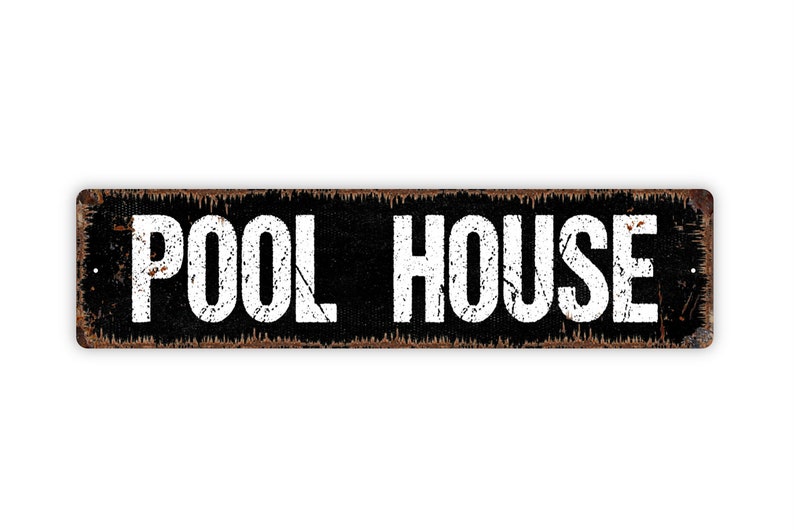Pool House Sign Swimming Pool Bath Bathroom Showers Restroom - Etsy