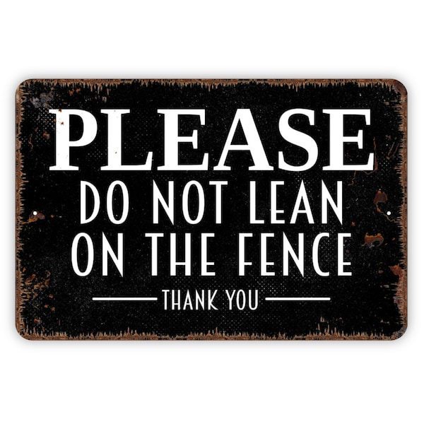 Please Do Not Lean Sign - Etsy