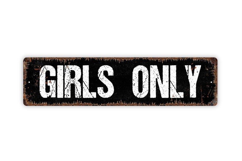Girls Only Sign Bedroom Clubhouse Play Room Rustic Street - Etsy