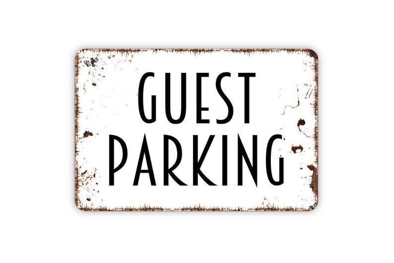 Guest Parking Sign – Reserved Visitor Parking Lot Driveway Garage ...