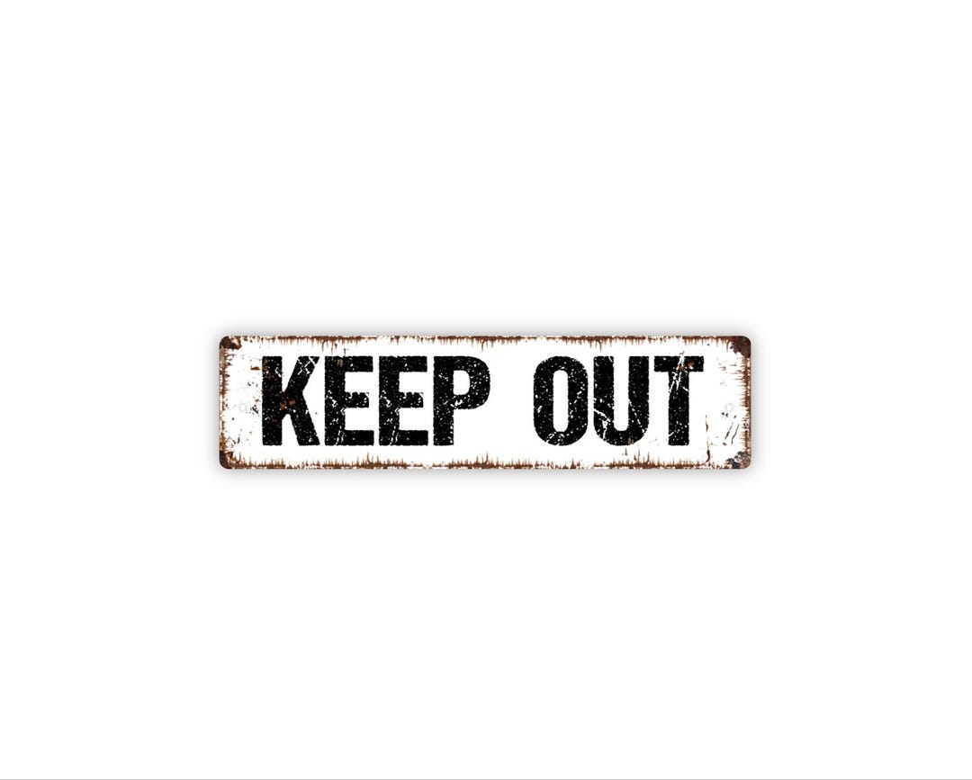 Keep Out Sign | Metal Warning Wall Decor for Gate, Fence, Door ...