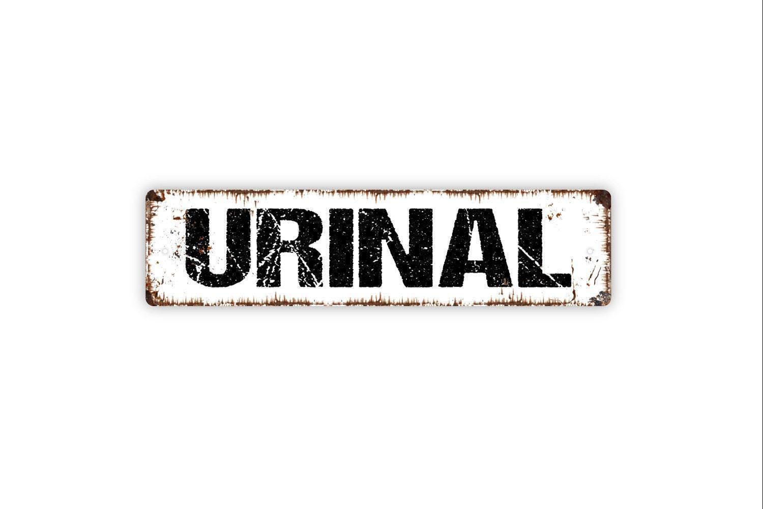 Urinal Sign | Funny Bathroom Wall Decor | Metal Sign for Restrooms ...