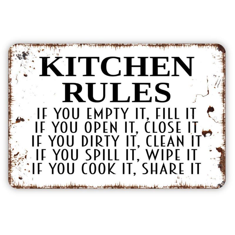Kitchen Rules - Etsy