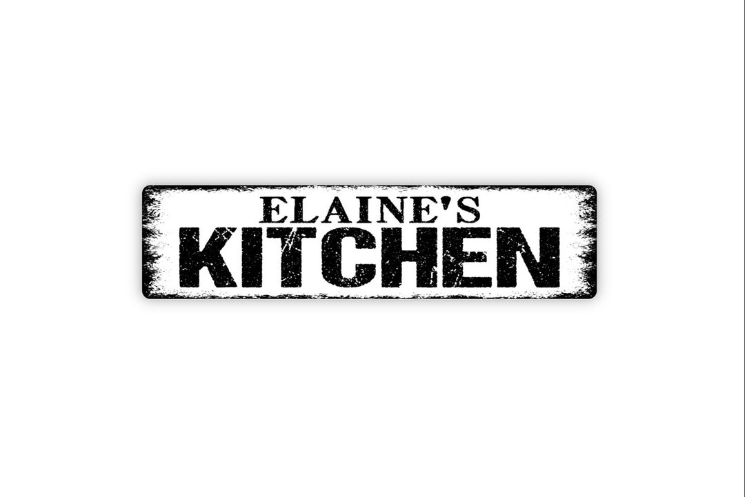 Personalized Kitchen Sign, Custom Metal Sign, Rustic Street Sign or ...