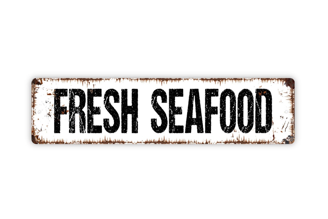 Fresh Seafood Sign Fish Shrimp Oysters Lobster Boil Kitchen - Etsy