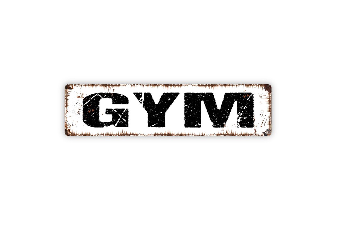 Gym Sign - Fitness Room Workout Home Gym Cardio Weightlifting Rustic ...