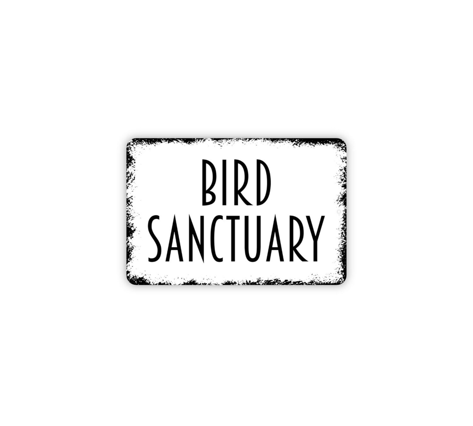 Bird Sanctuary Sign Metal Wall Sign Garden Wildlife Decor Backyard ...