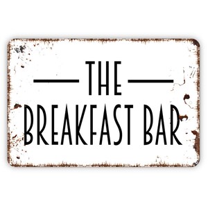 The Breakfast Bar Sign - Kitchen Metal Indoor or Outdoor Wall Art - Etsy