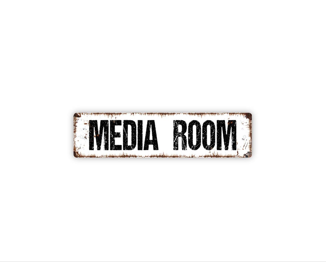 Media Room Sign | Home Theater Metal Sign | Movie Room, Entertainment ...