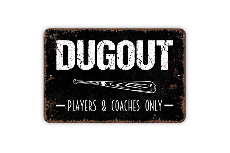 Dugout Players and Coaches Only Sign Baseball Metal Indoor - Etsy