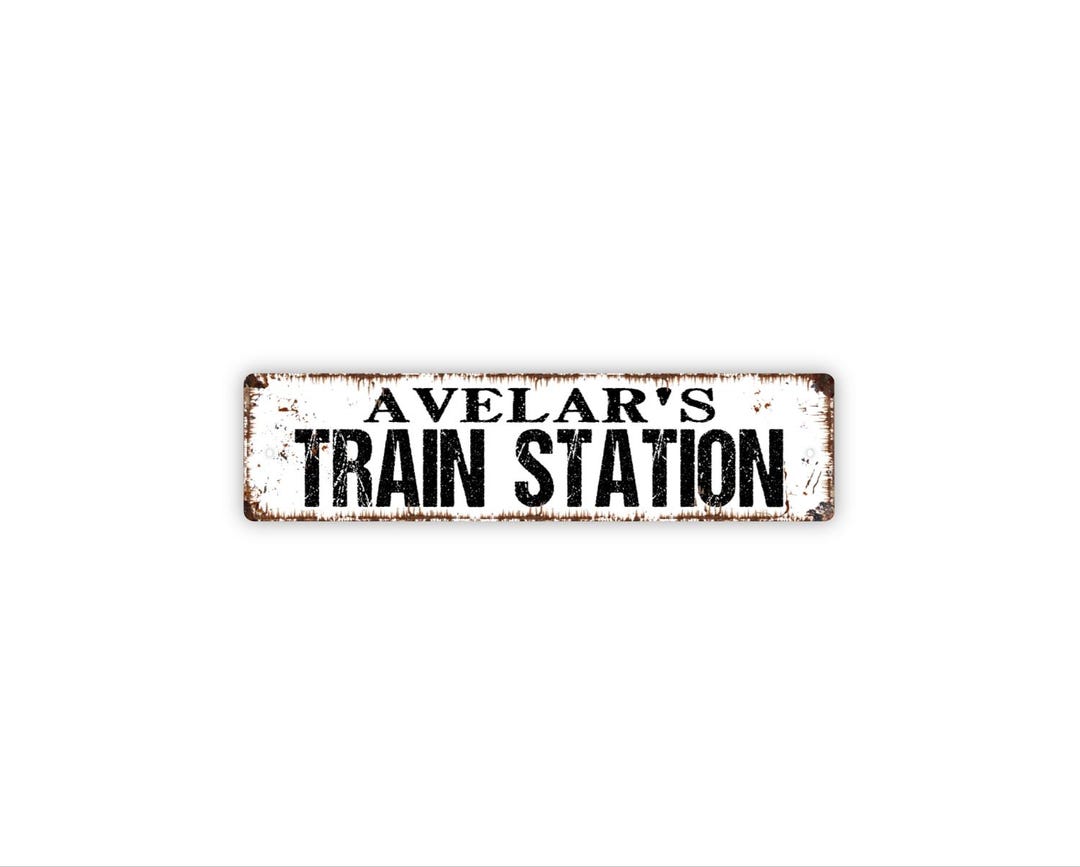 Personalized Train Station Sign | Custom Station Name Wall Art ...