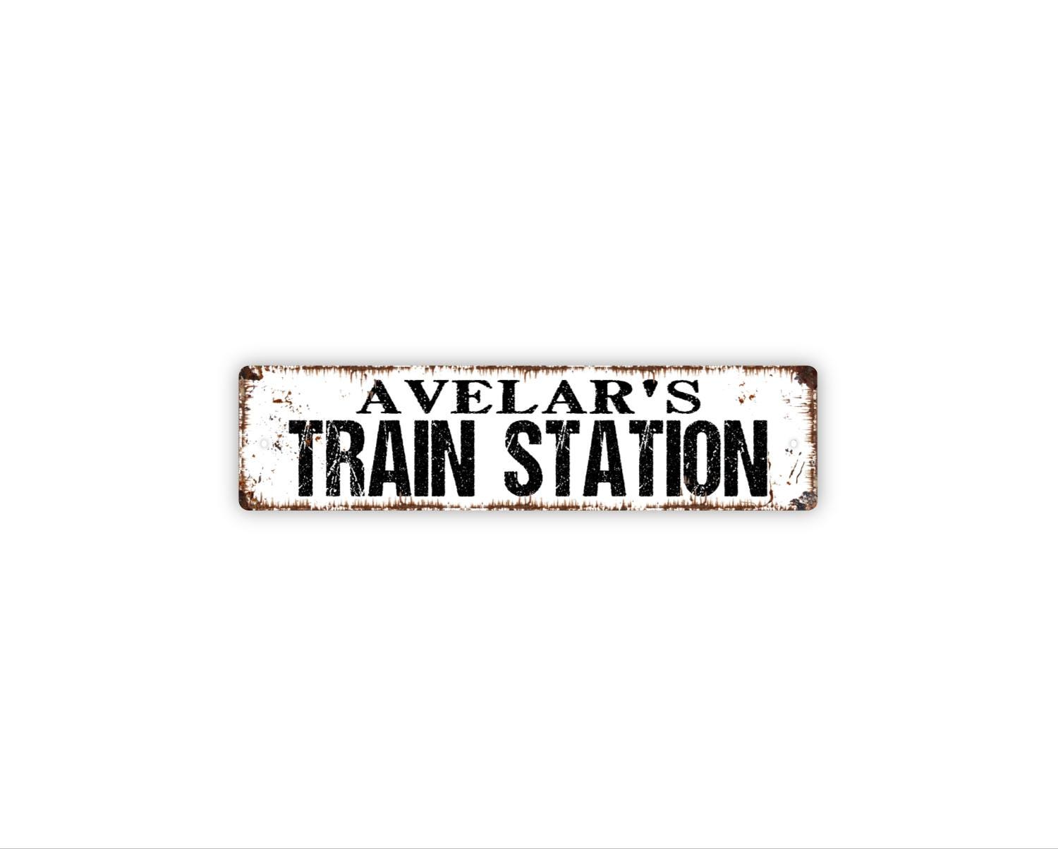 Personalized Train Station Sign | Custom Station Name Wall Art ...