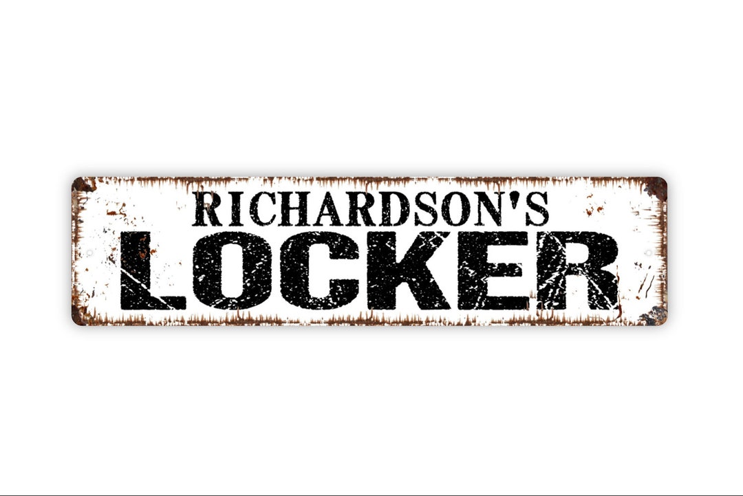 Personalized Locker Sign, Custom Metal Sign, Rustic Street Sign or Door ...