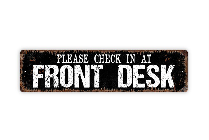Please Check in at Front Desk Sign Reception Lobby Office - Etsy