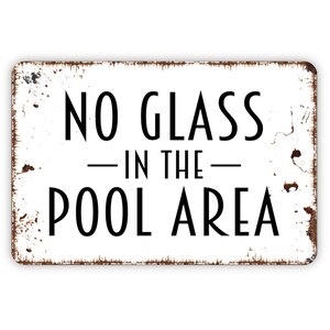 No Glass Pool Sign - Etsy