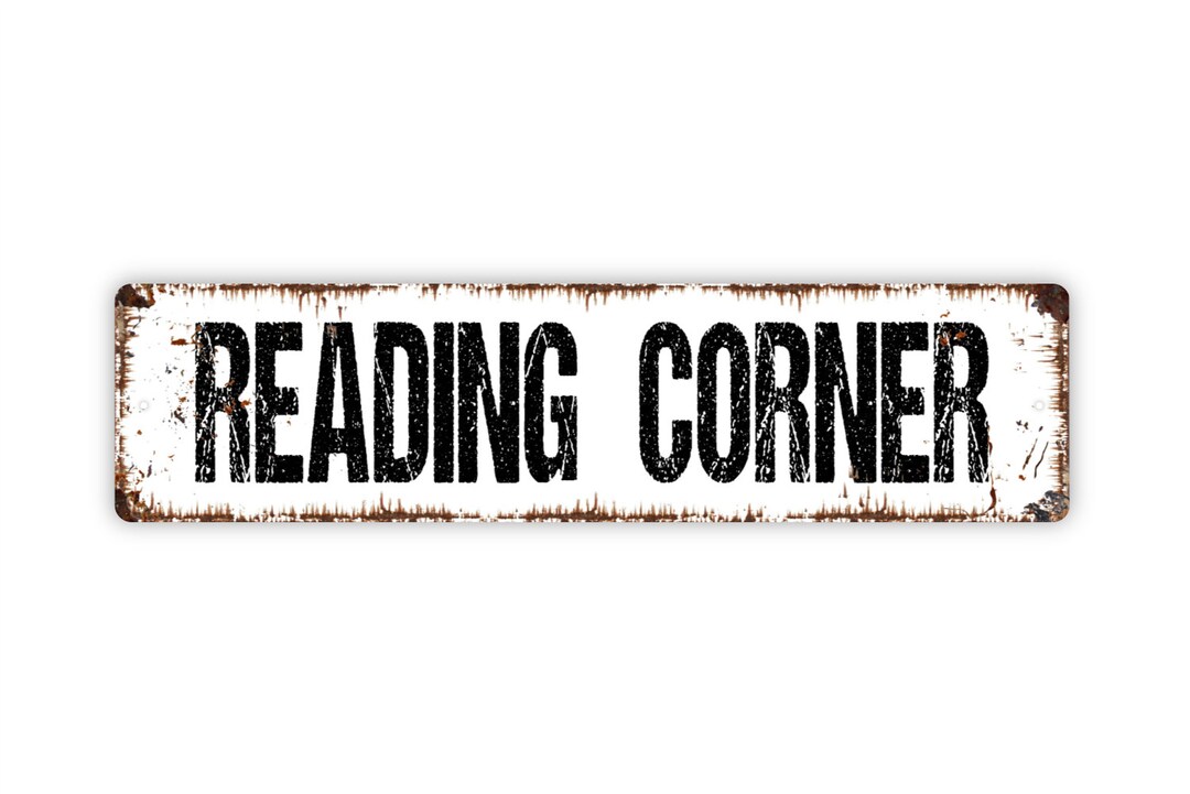 Reading Corner Sign Library Metal Sign Reading Room Sign - Etsy