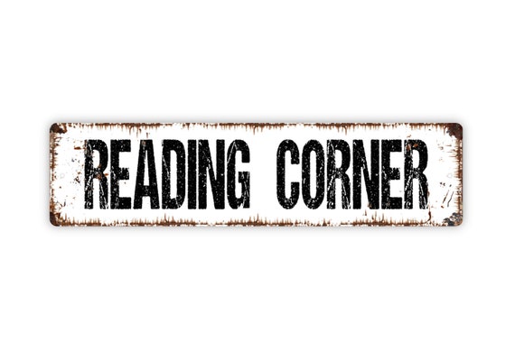Reading Corner Sign Library Metal Sign Reading Room Sign - Etsy