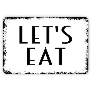 Let's Eat Sign - Kitchen Metal Wall Art - Indoor or Outdoor - Etsy